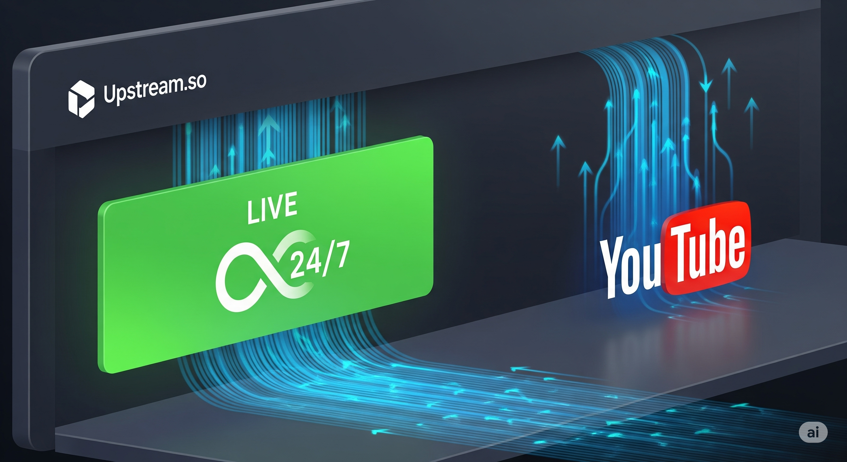 Cara Live Streaming 24/7 di YouTube dengan Upstream.so